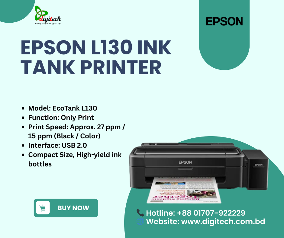 Epson L130 Ink Tank Printer | Digitech E-Commerce